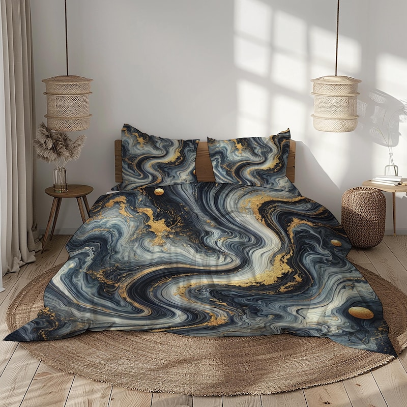 Marble Duvet Cover - Etsy