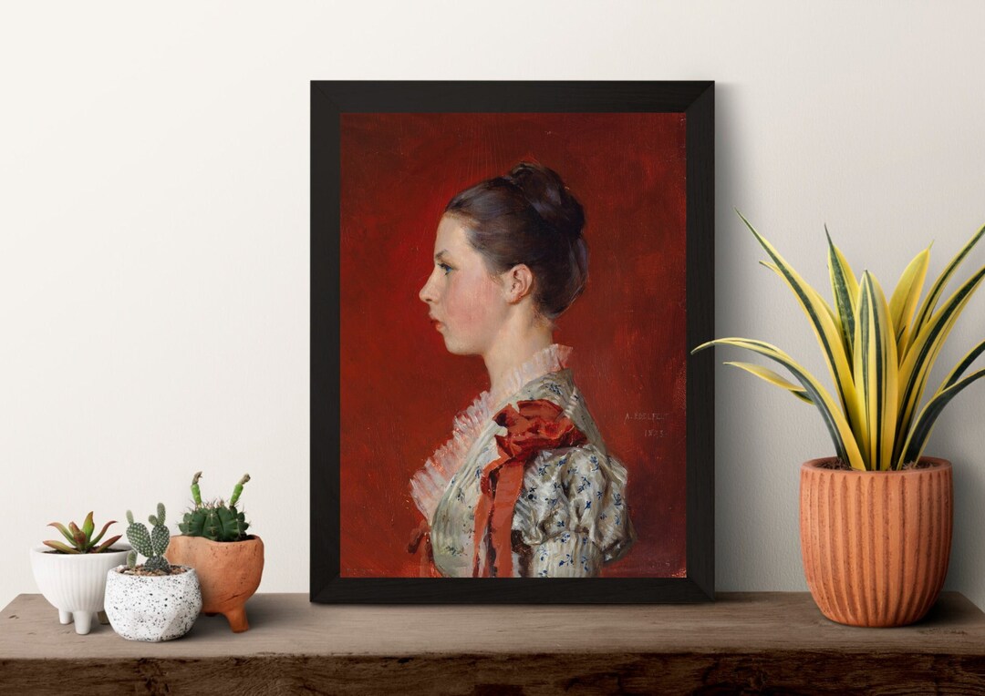 Albert Edelfelt 1883 Art 'portrait of Annie Edelfelt' Classic Finnish ...