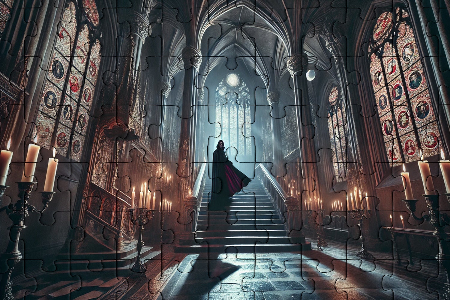 Gothic Cathedral Jigsaw Puzzle for Adults, 200-1000 Pieces, Wooden ...