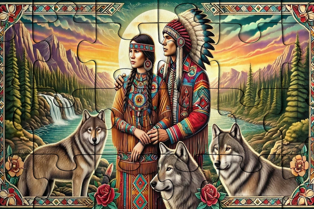 Native American Wooden Jigsaw Puzzle for Adults – Multiple Sizes 200 ...