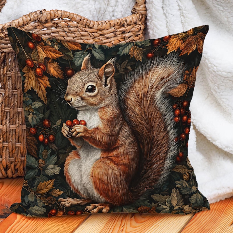 Squirrel Pillow - Etsy