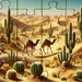 Desert Camel Caravan Wooden Jigsaw Puzzle for Adults | 200, 300, 500 ...