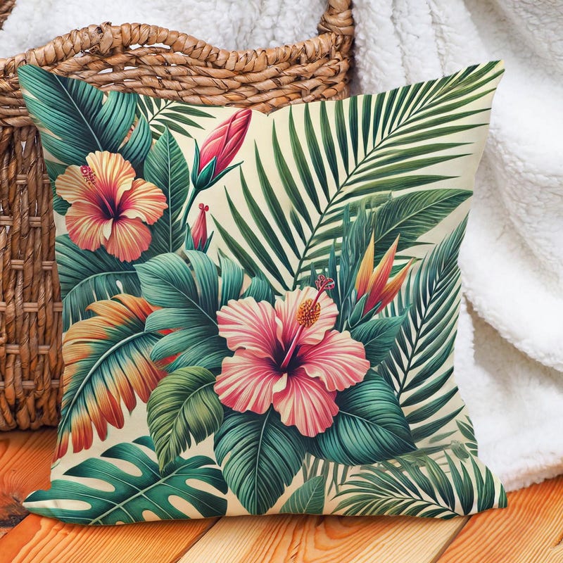Tropical Pillow - Etsy