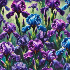 Purple Iris Floral Bedding Set: Soft Microfiber Duvet Cover - Etsy