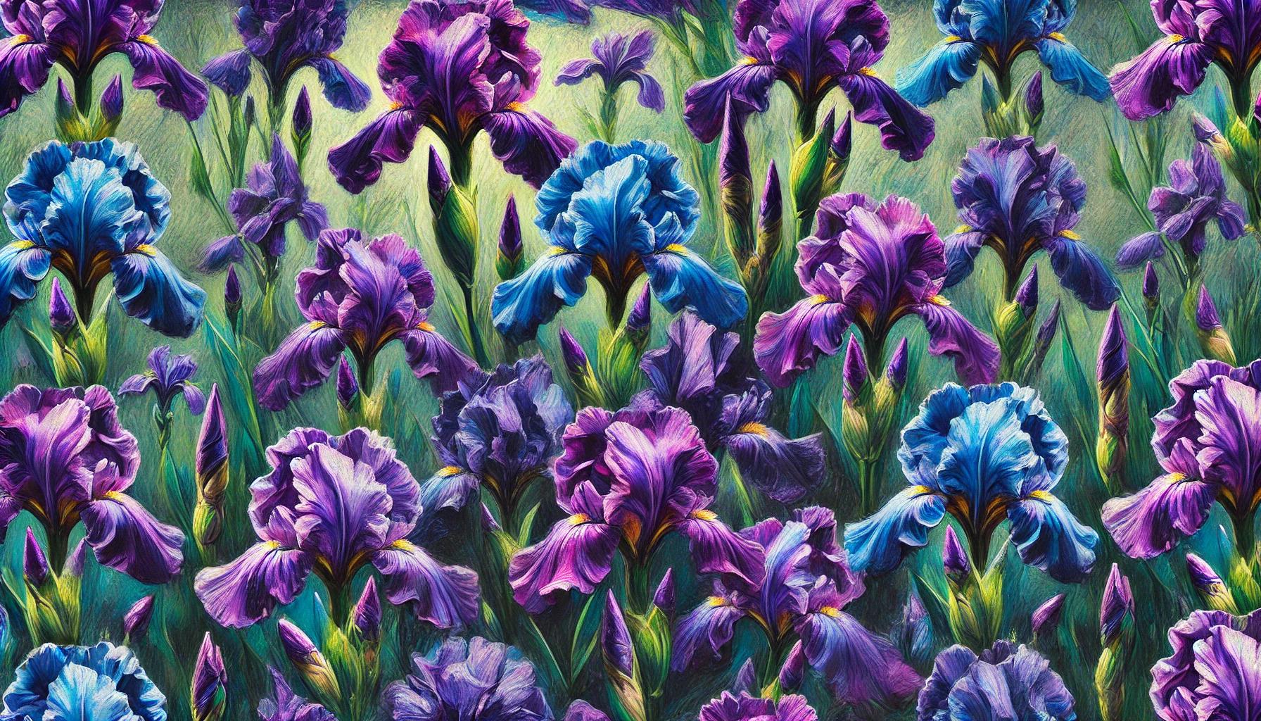 Purple Iris Floral Bedding Set: Soft Microfiber Duvet Cover - Etsy