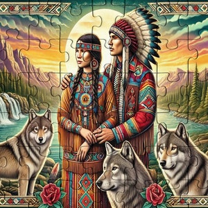 Native American Wooden Jigsaw Puzzle for Adults – Multiple Sizes 200 ...
