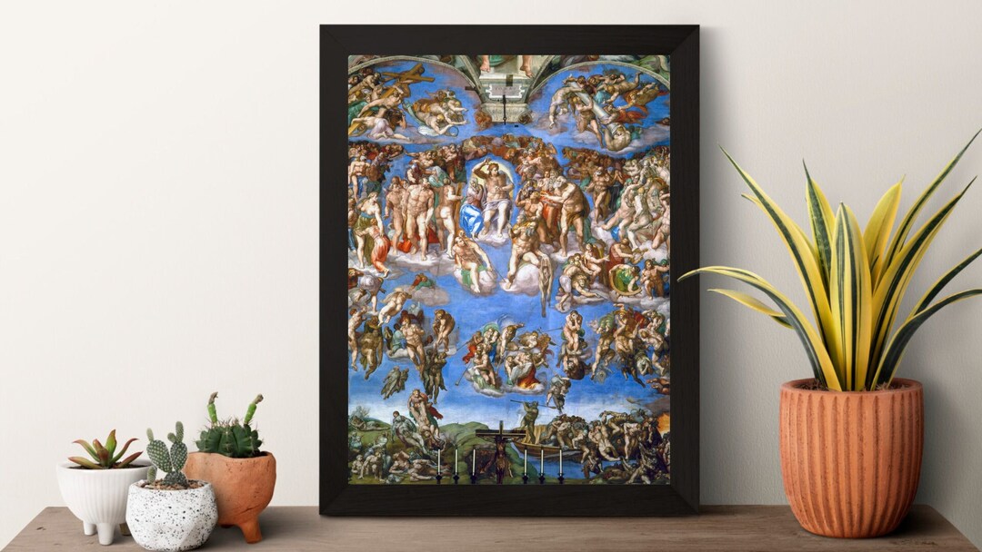Michelangelo Buonarroti's the Last Judgment, Canvas Wall Decor, Fine ...