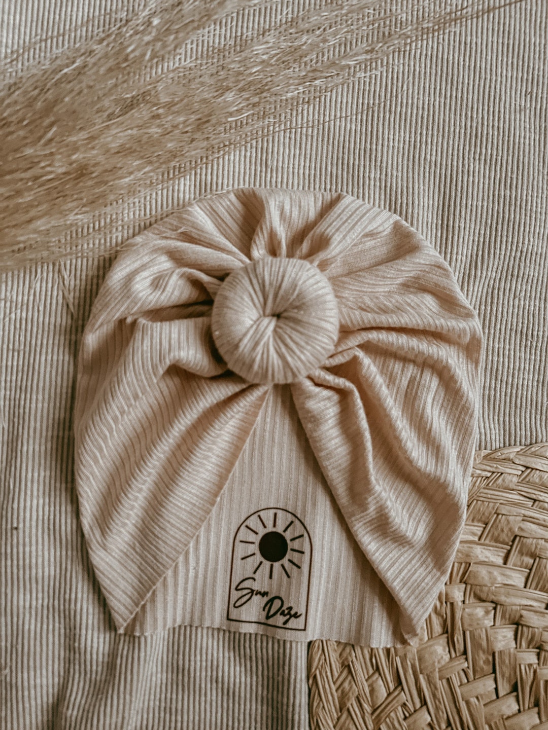 SEA SHELL Ribbed Baby Turban, Messy Now Turban, Baby Headwrap, Knot ...