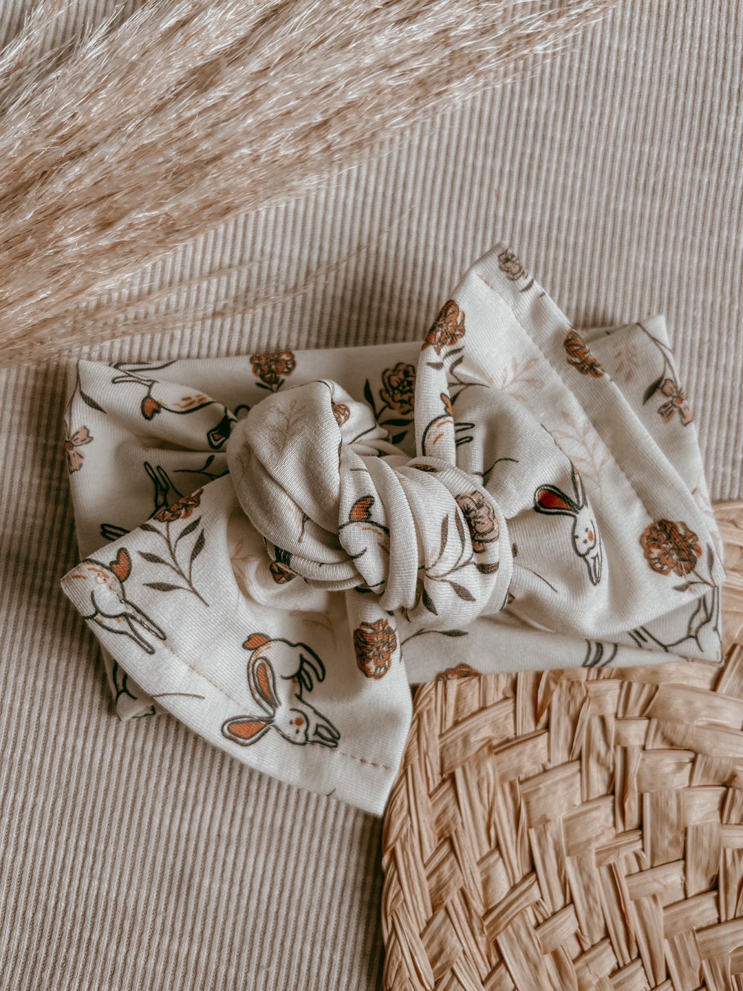 MRS. RABBIT Tie on Headwrap, Messy Bow, Baby Headwrap, Baby Bow ...