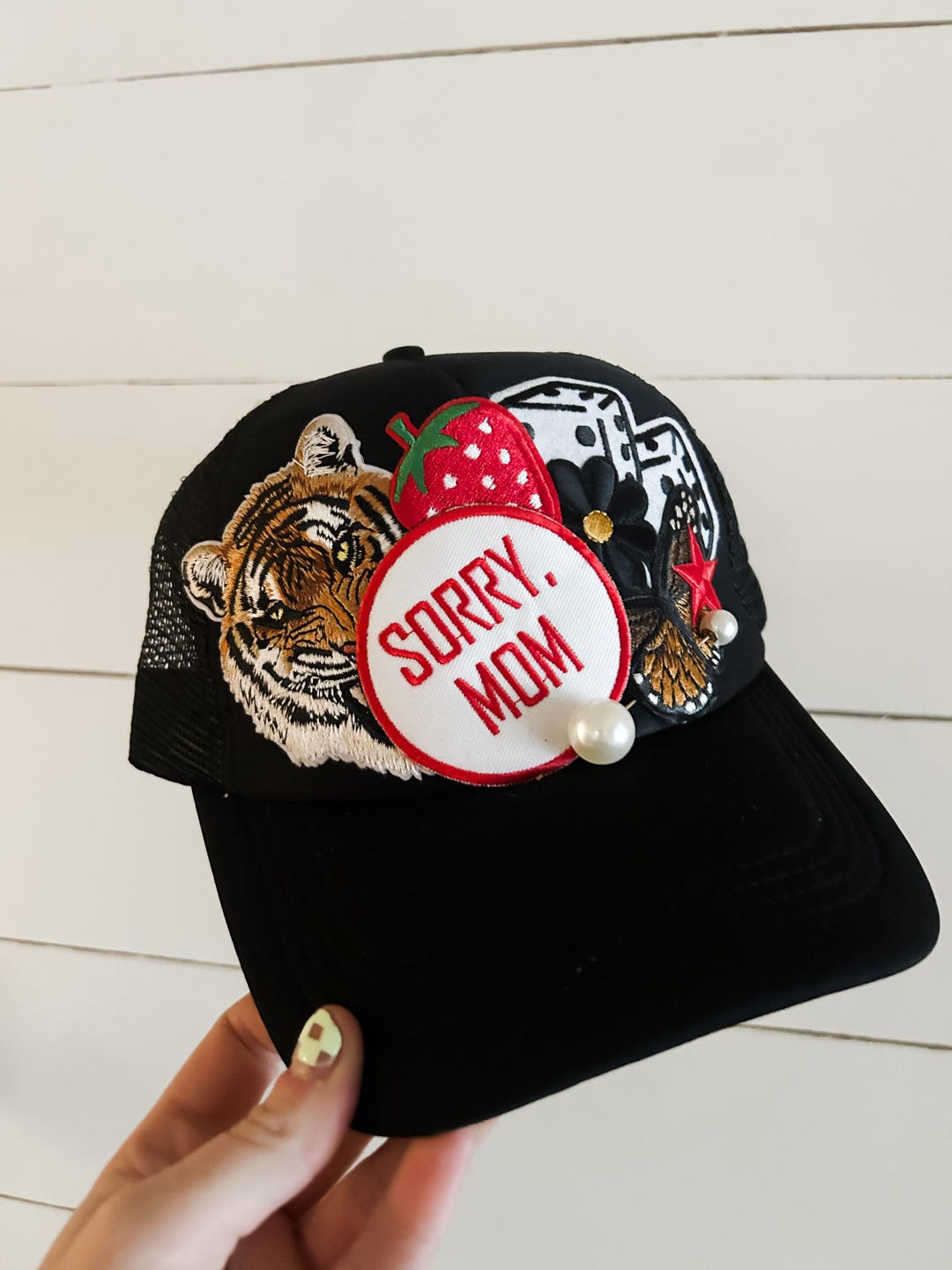 Sorry Mom Trucker Patch Hat, Iron Patches, Trucker Hat, Cowgirl Trucker ...