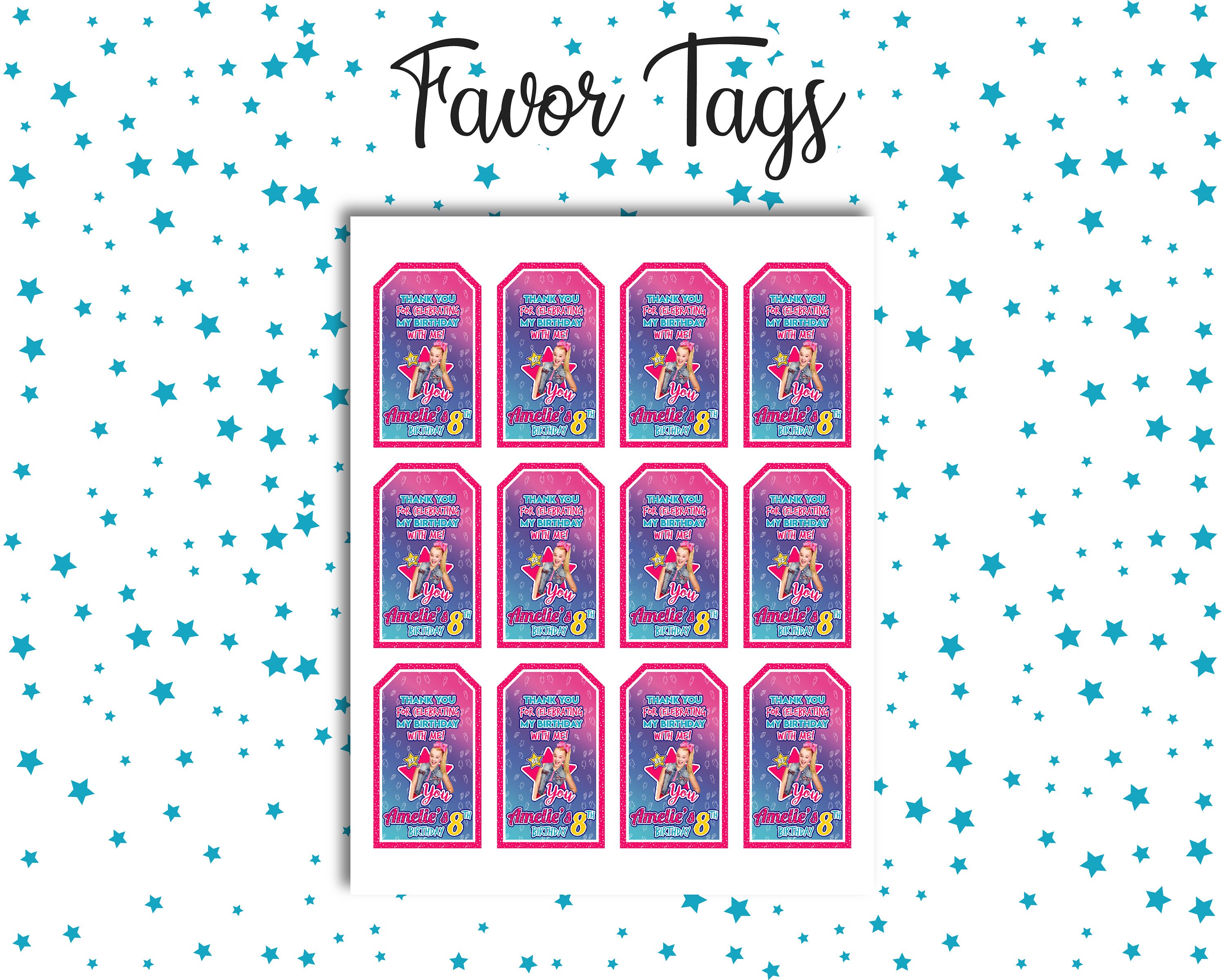 Jojo Siwa Party Signs PLUS Free Gift Jojo Siwa Birthday | Etsy