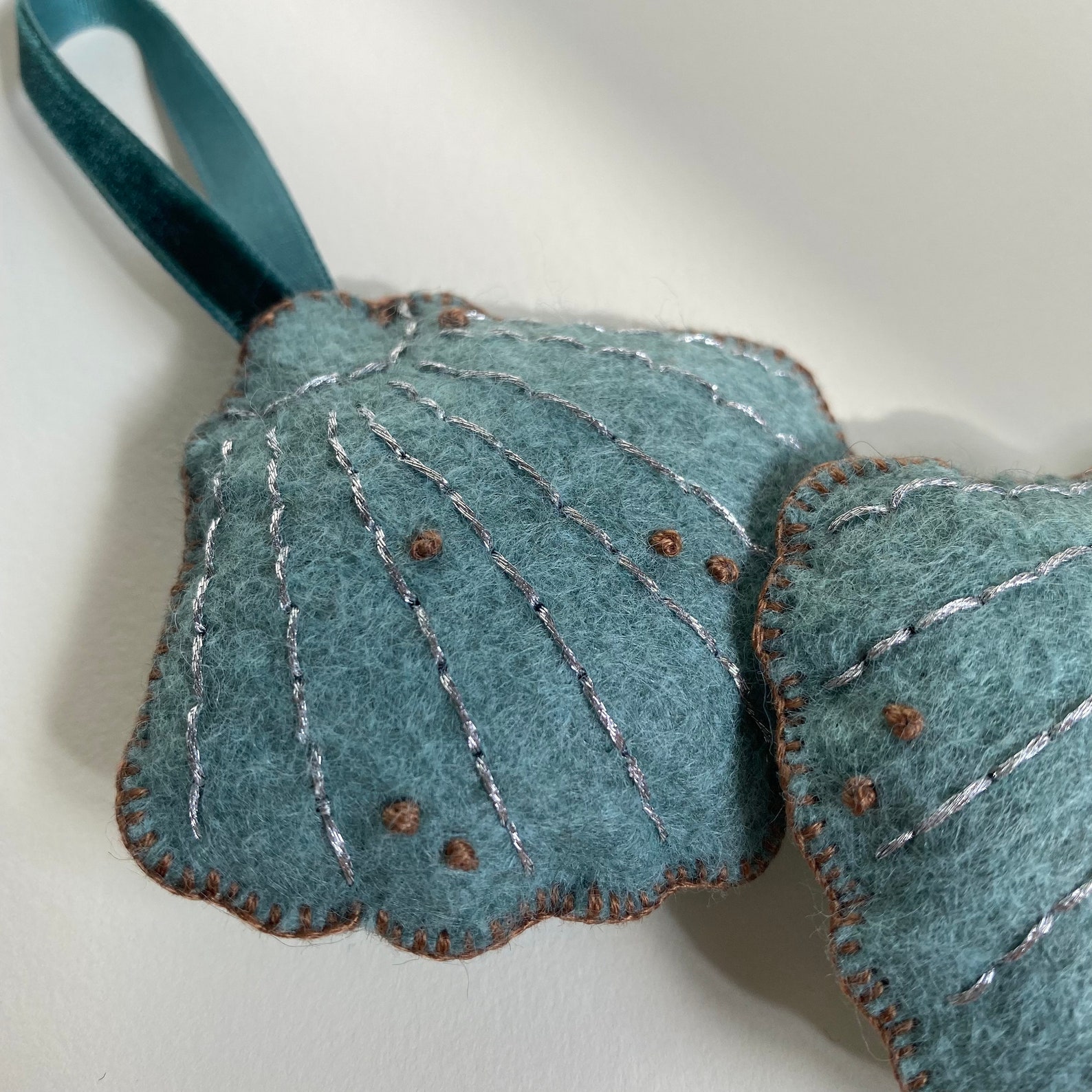 Felt Seashell Ornament, Single - Etsy