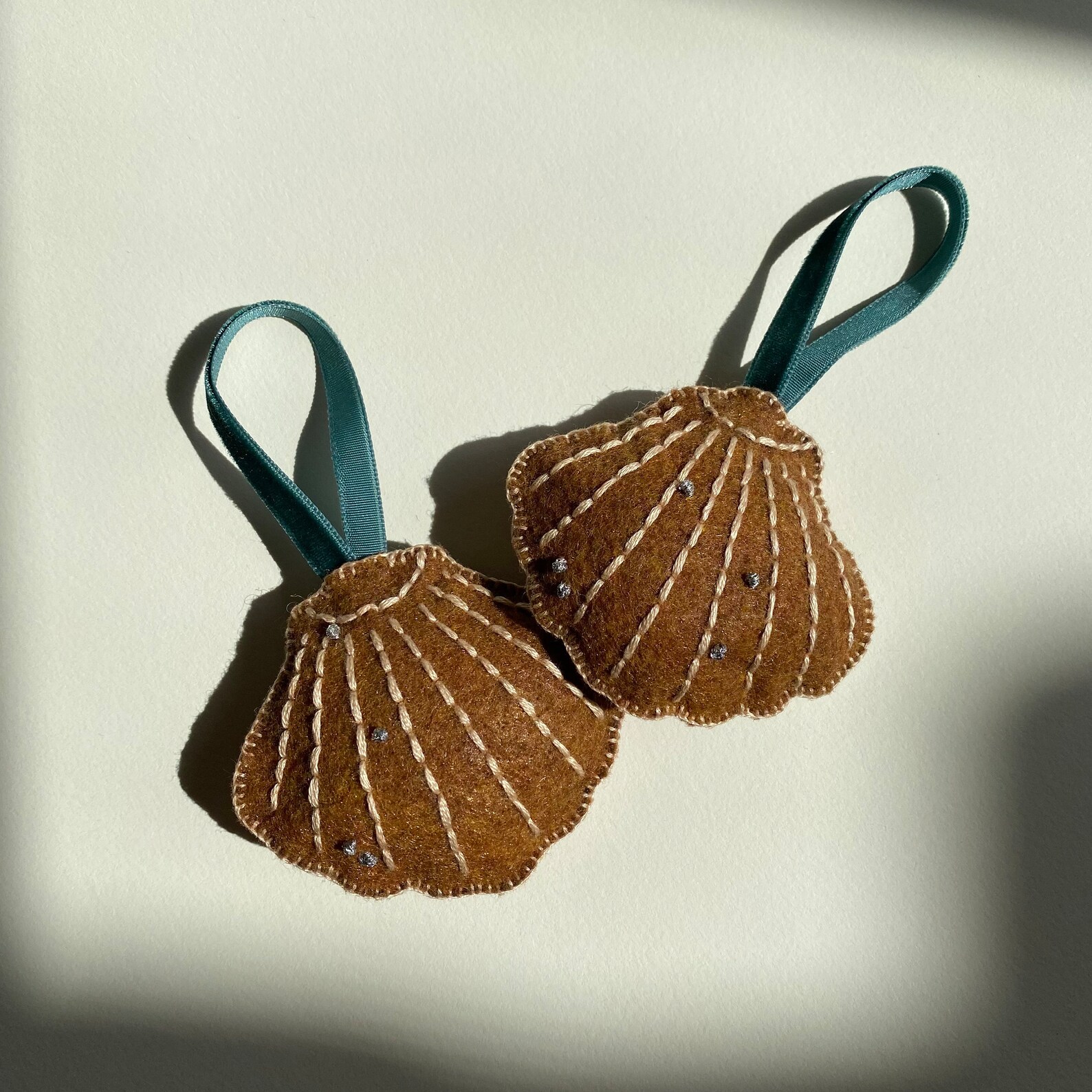 Felt Seashell Ornament, Single - Etsy
