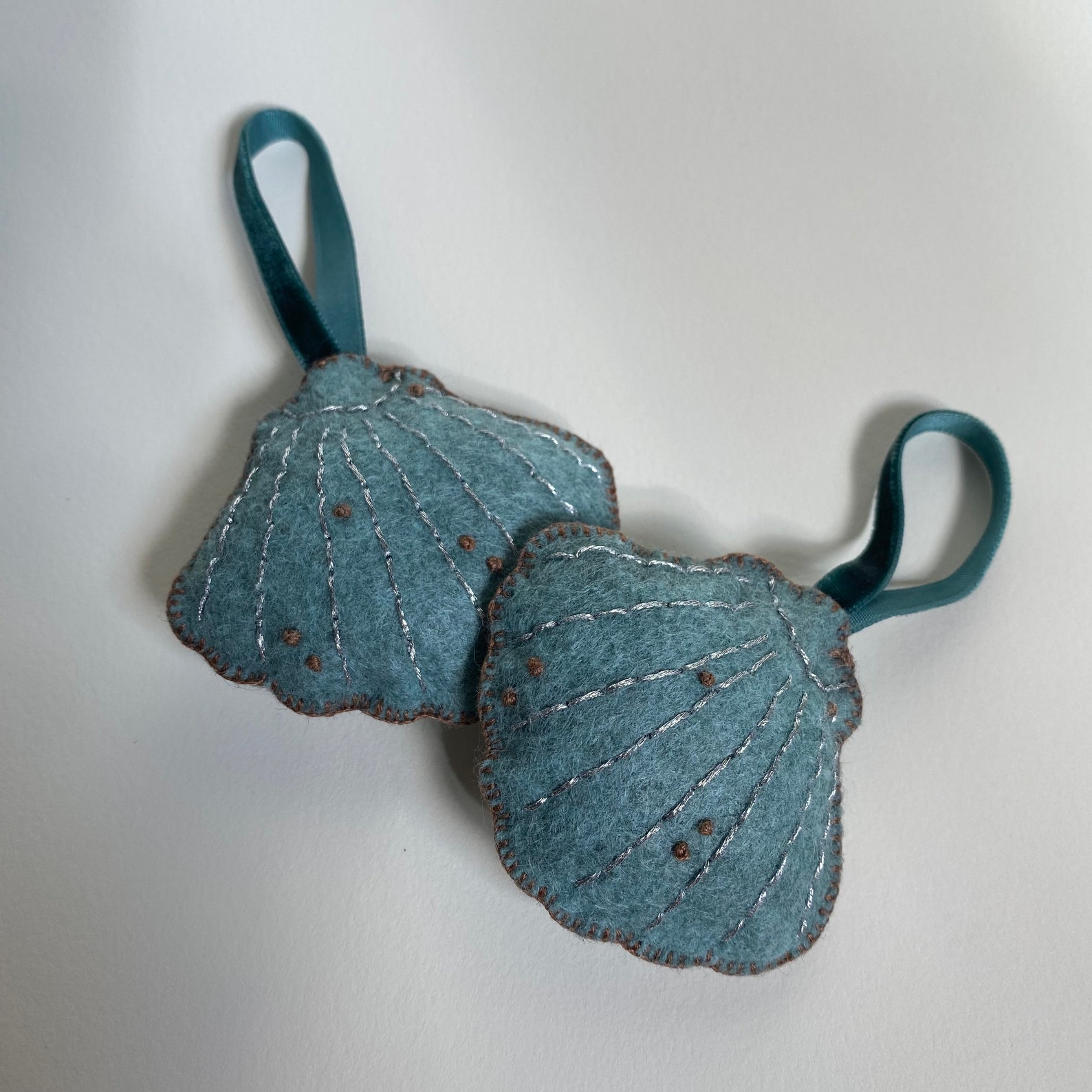 Felt Seashell Ornament, Single - Etsy