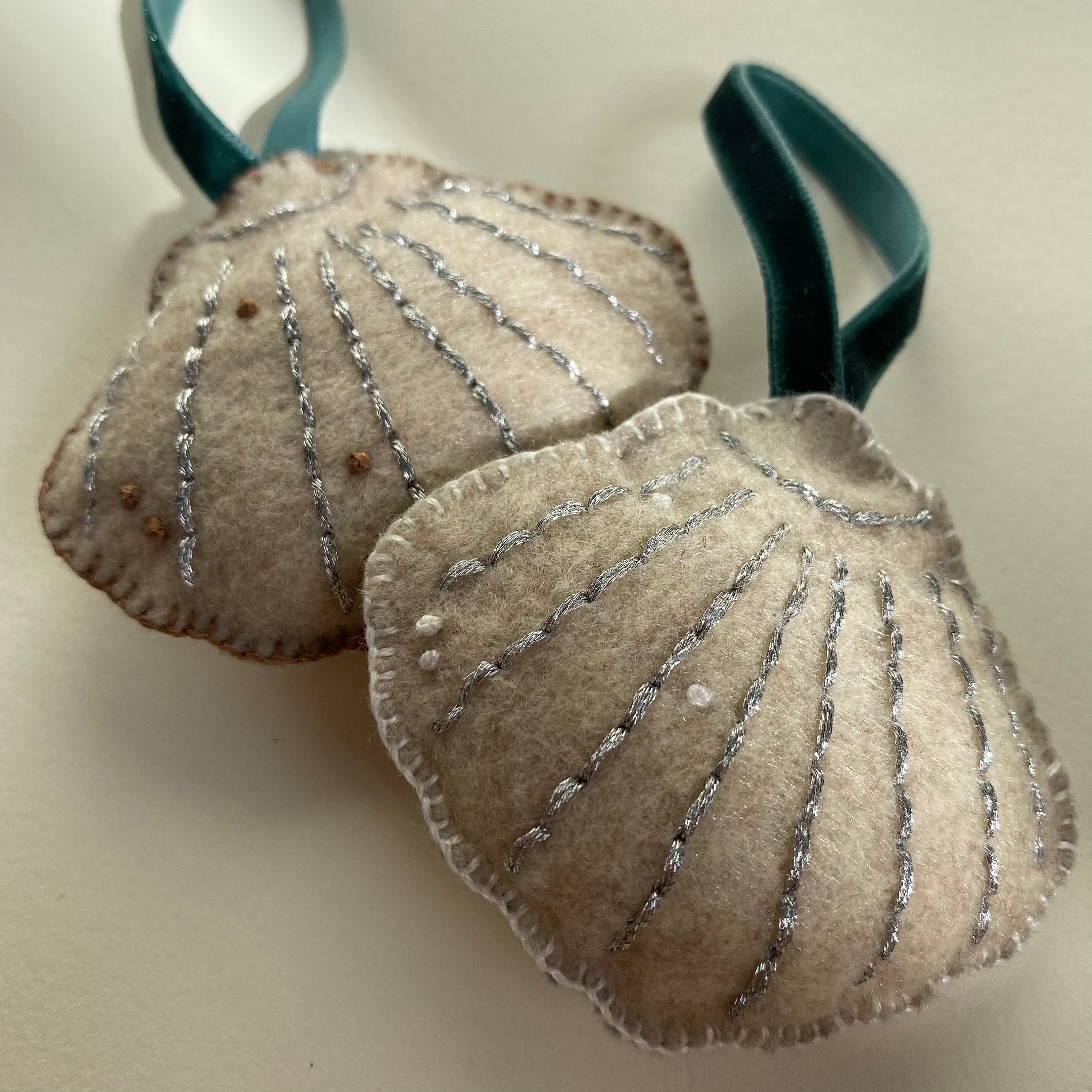 Felt Seashell Ornament, Single - Etsy
