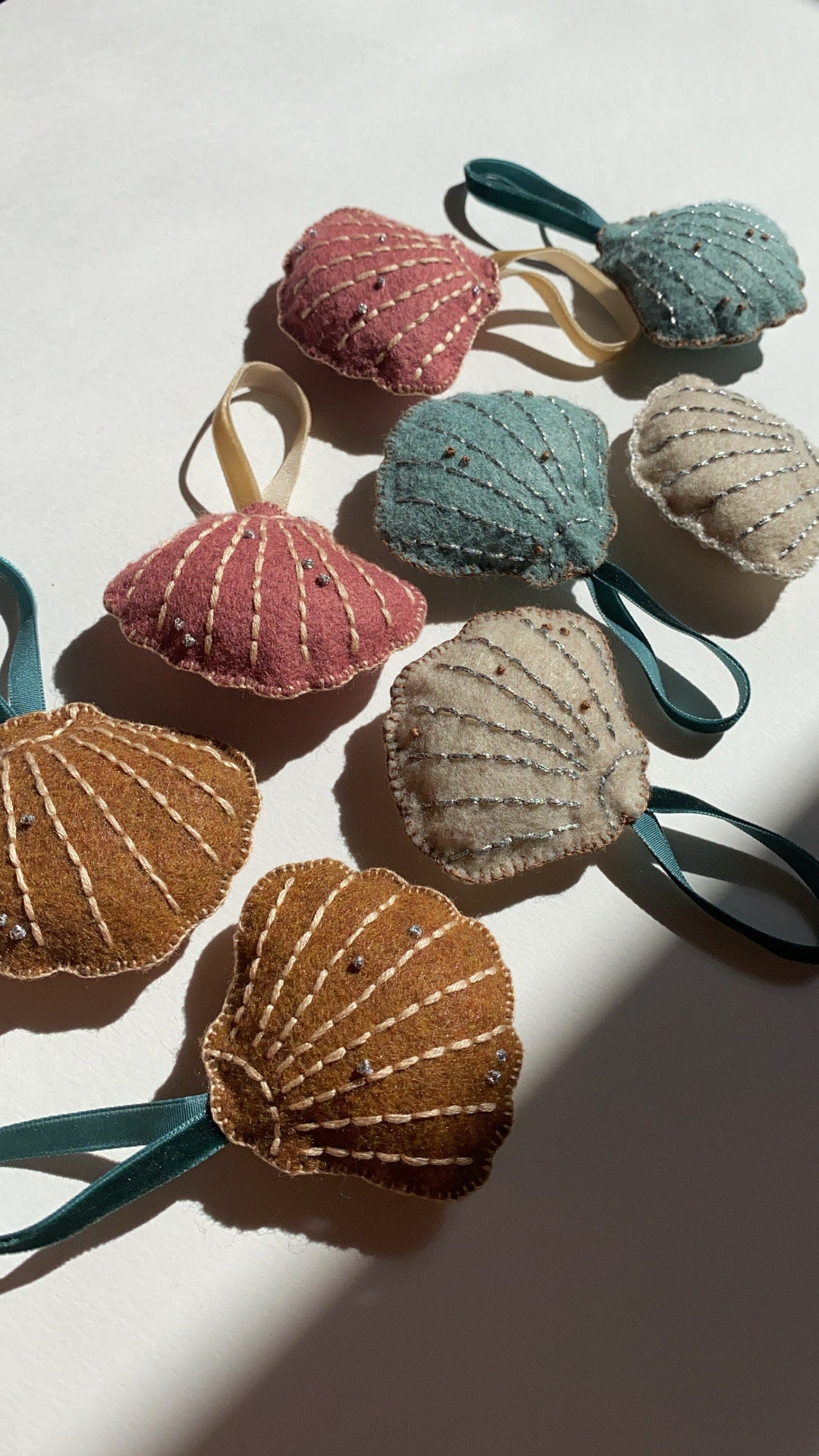 Felt Seashell Ornament, Single - Etsy