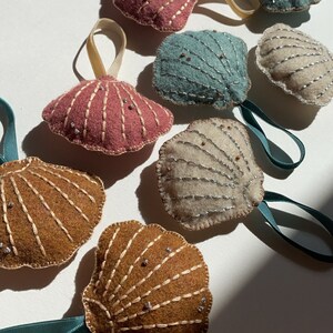 Felt Seashell Ornament, Single - Etsy