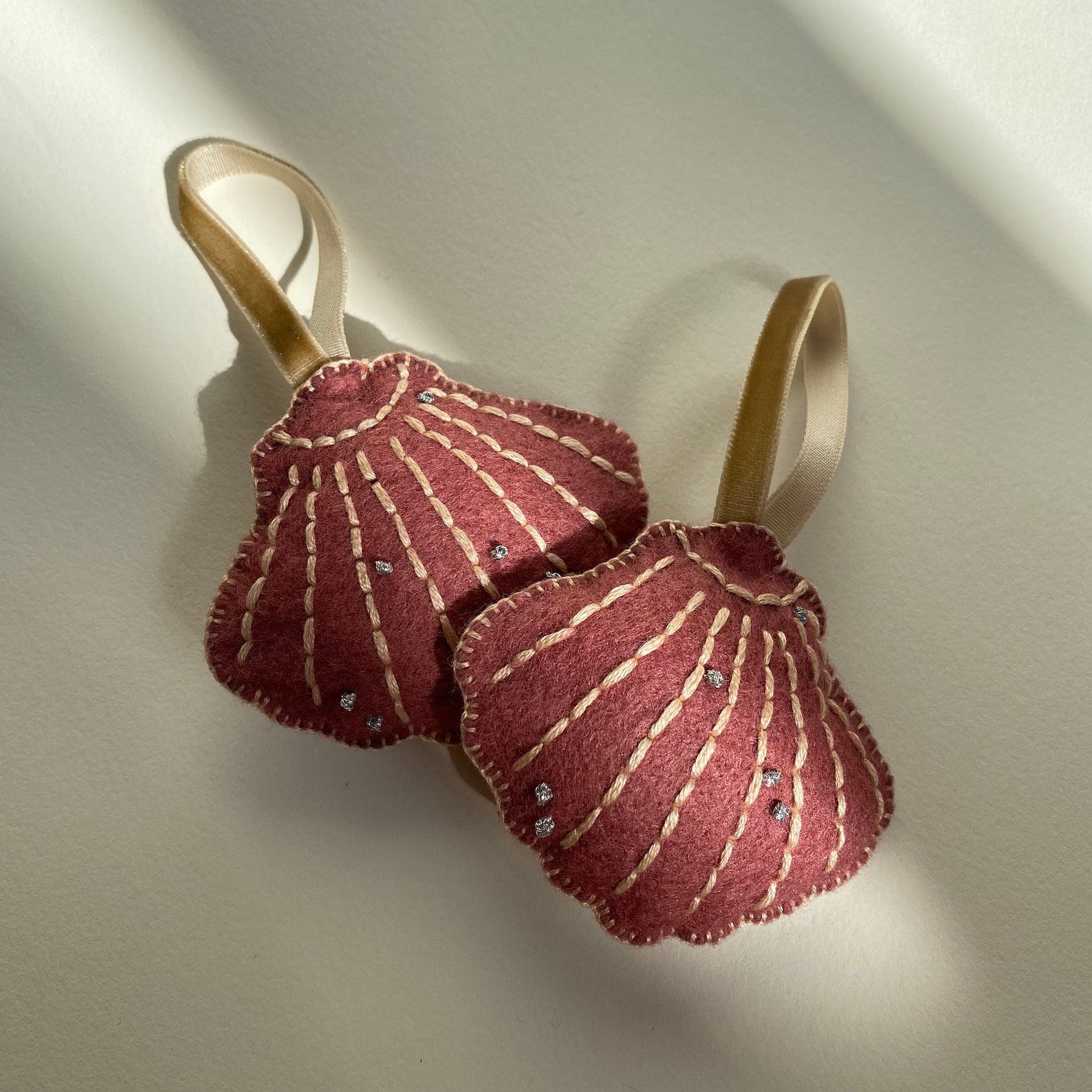 Felt Seashell Ornament, Single - Etsy