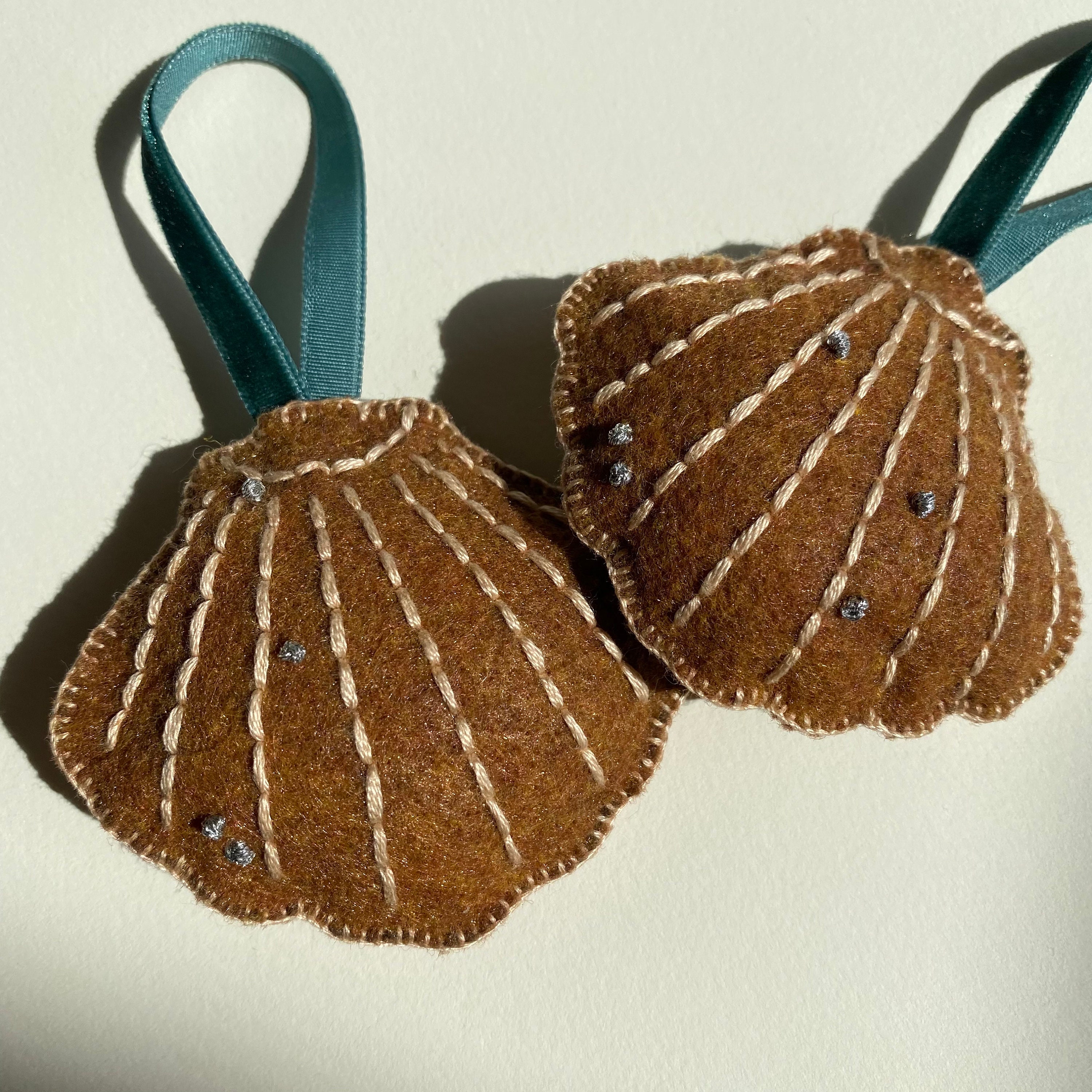 Felt Seashell Ornament, Single - Etsy