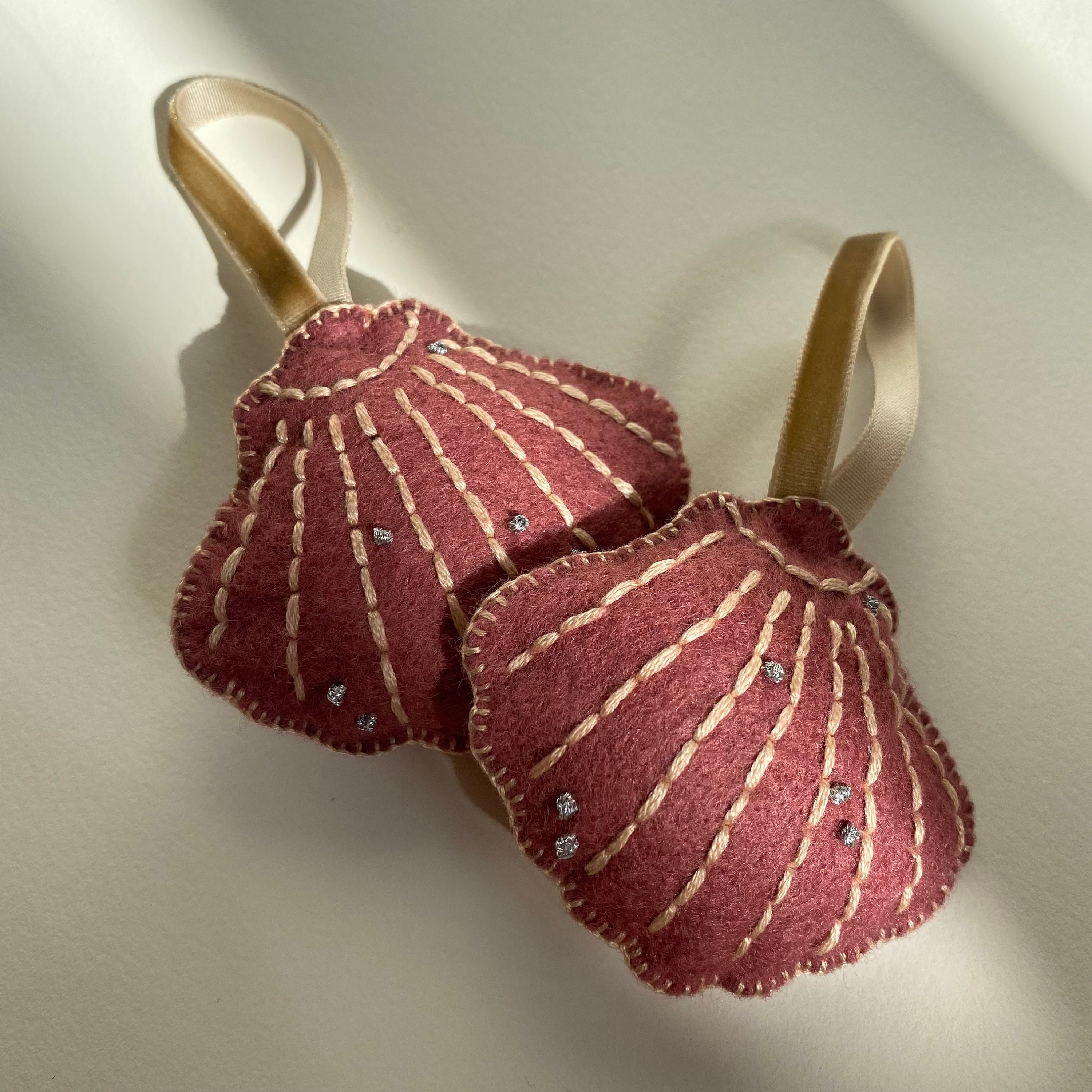 Felt Seashell Ornament, Single - Etsy