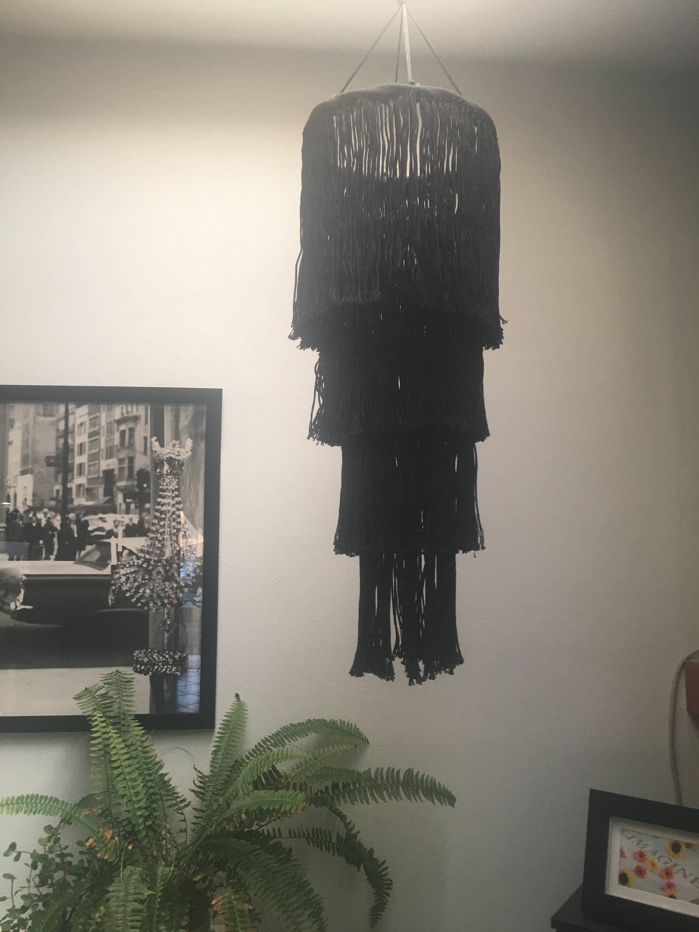 Handmade Crochet Chandelier ||| Natural Fibers ||| Mexican Folk Art ...