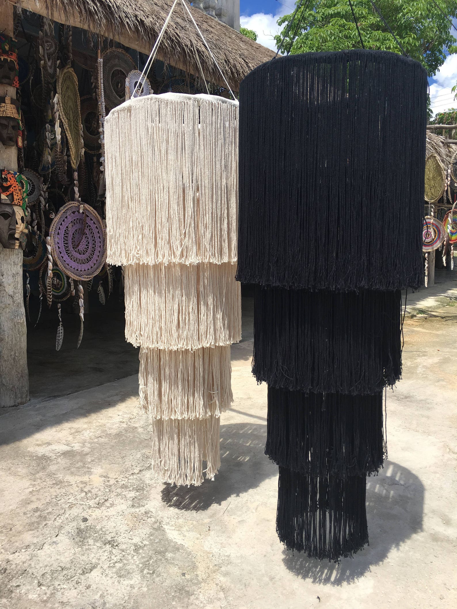 Handmade Crochet Chandelier ||| Natural Fibers ||| Mexican Folk Art ...