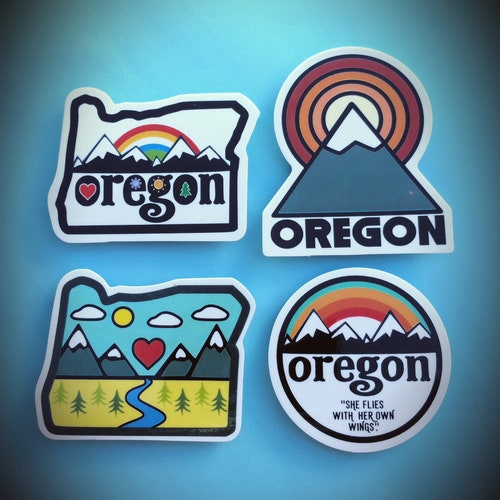 Oregon Sticker Mini Mix FREE Shipping Mix & Match. Pacific - Etsy