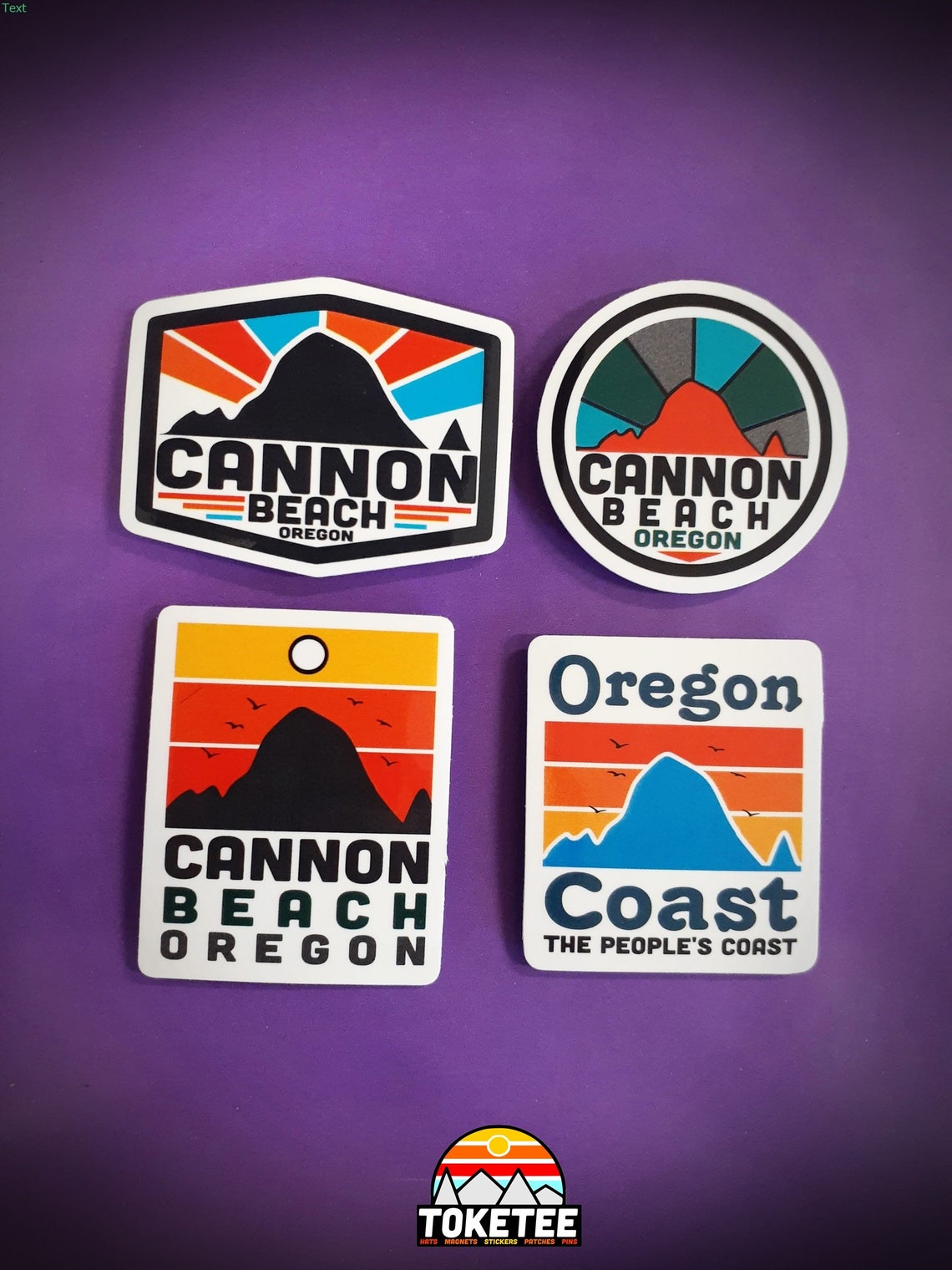 Cannon Beach Sticker Mini 4-pack FREE SHIPPING - Etsy