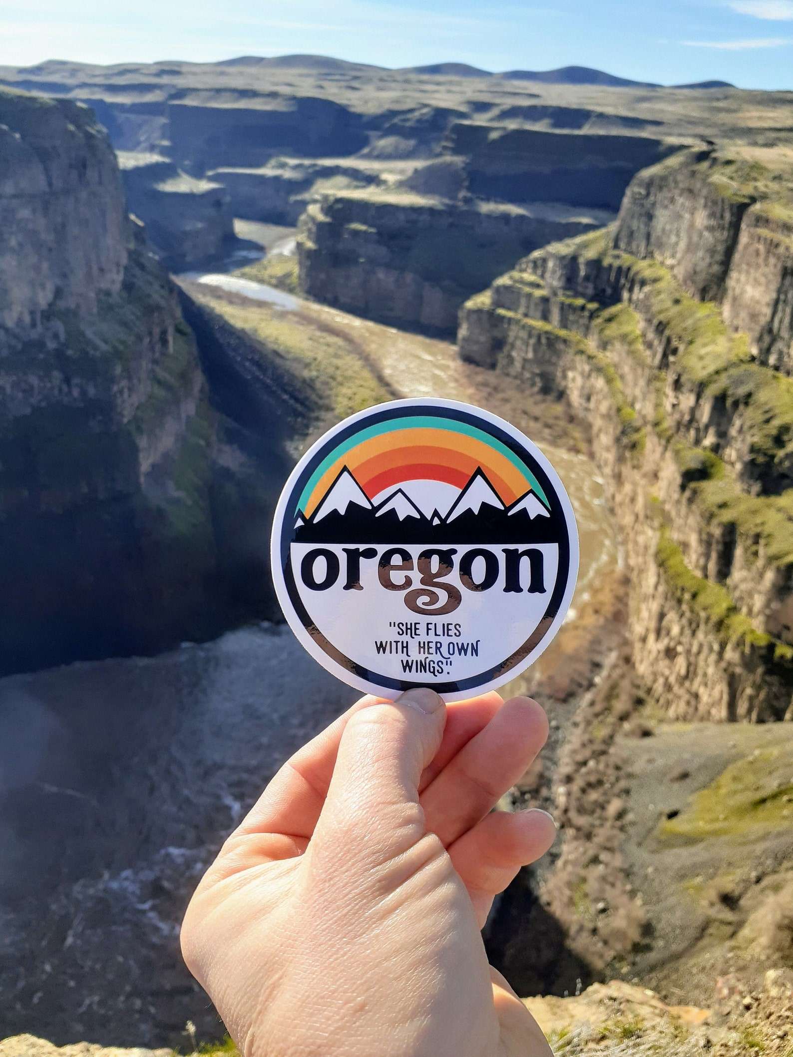 Oregon Sticker FREE SHIPPING State Motto She Flies With | Etsy