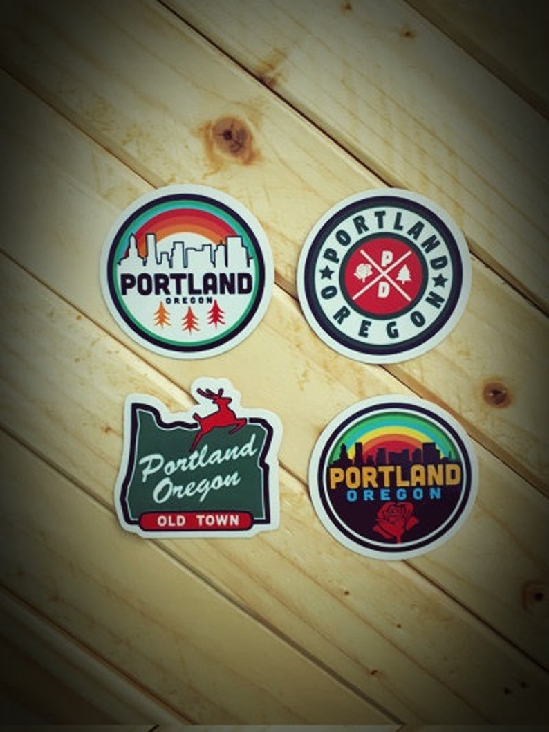 Portland Sticker Mini 4-Pack Free Shipping | Etsy