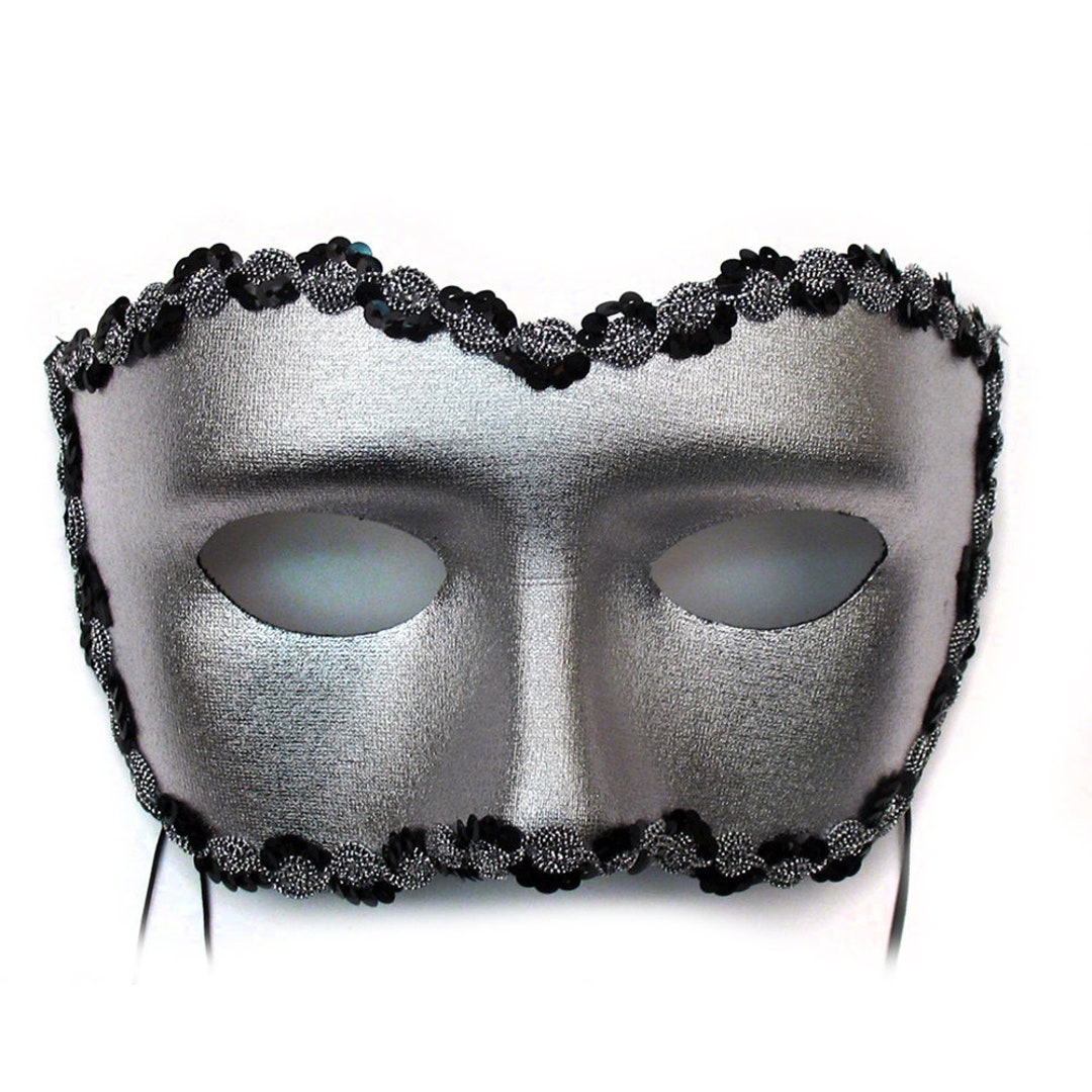 Silver Masquerade Mask, Masquerade Mask for Men, Halloween Mask ...