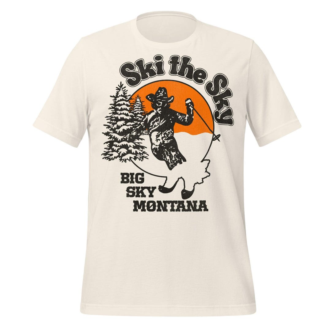 Retro Ski T-shirt: Big Sky Montana Design (unisex Cotton Tee) - Etsy