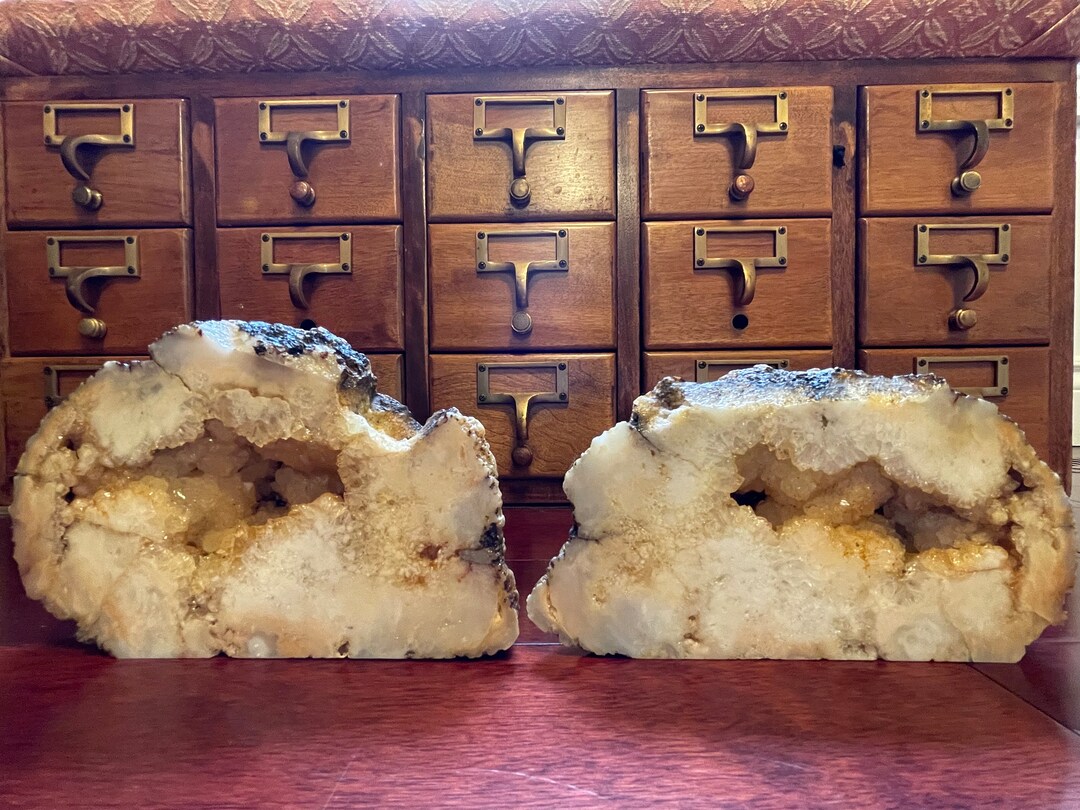 Crystal Geode Bookends - Etsy