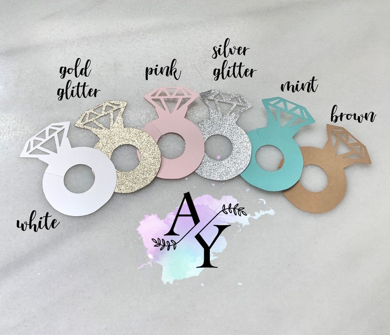 Diamond Ring Drink Tags | Ring Drink Markers | Ring Wine Glass Tags ...
