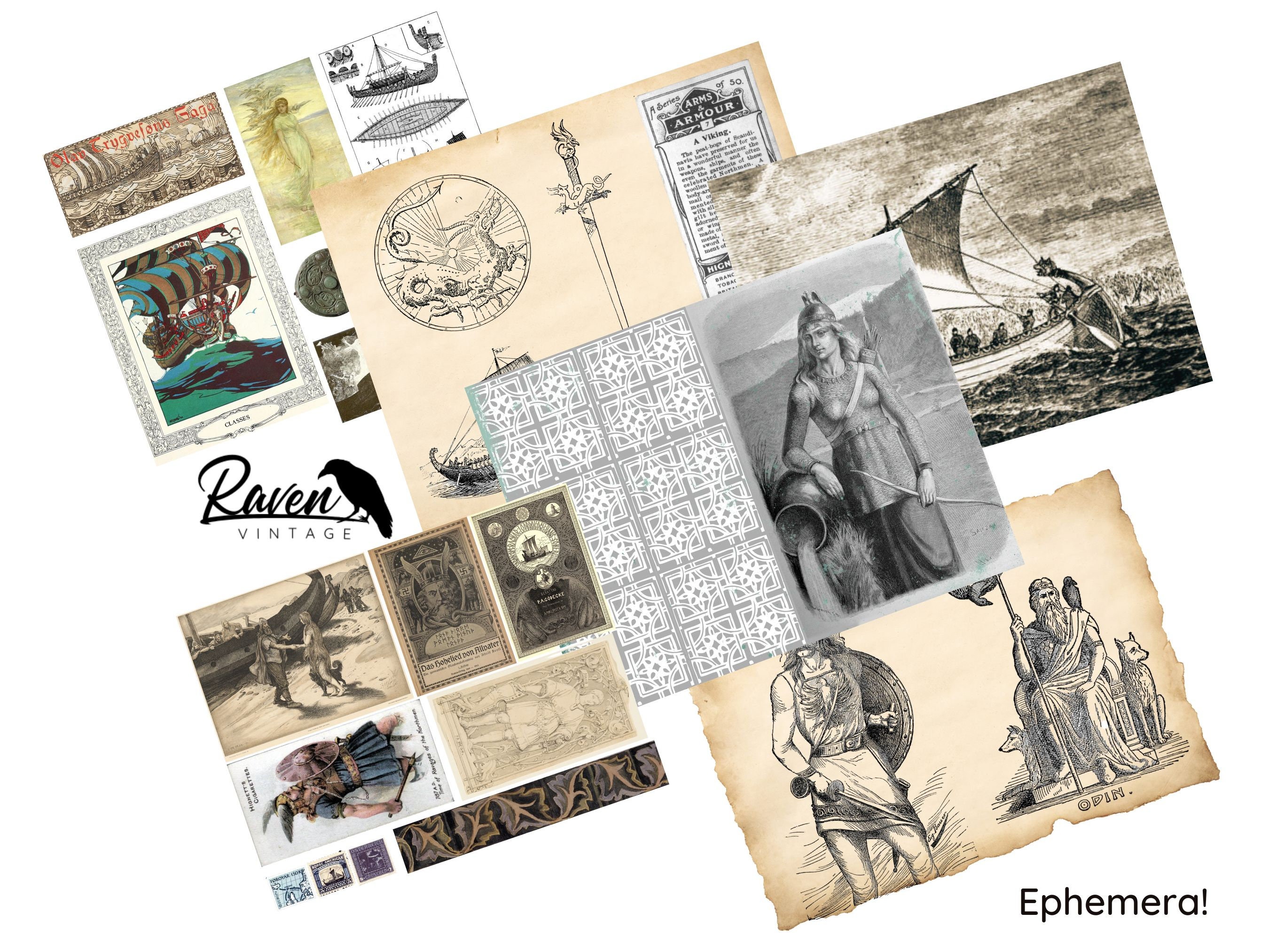 Freya Viking Theme Junk Journal Kit Printable - Etsy