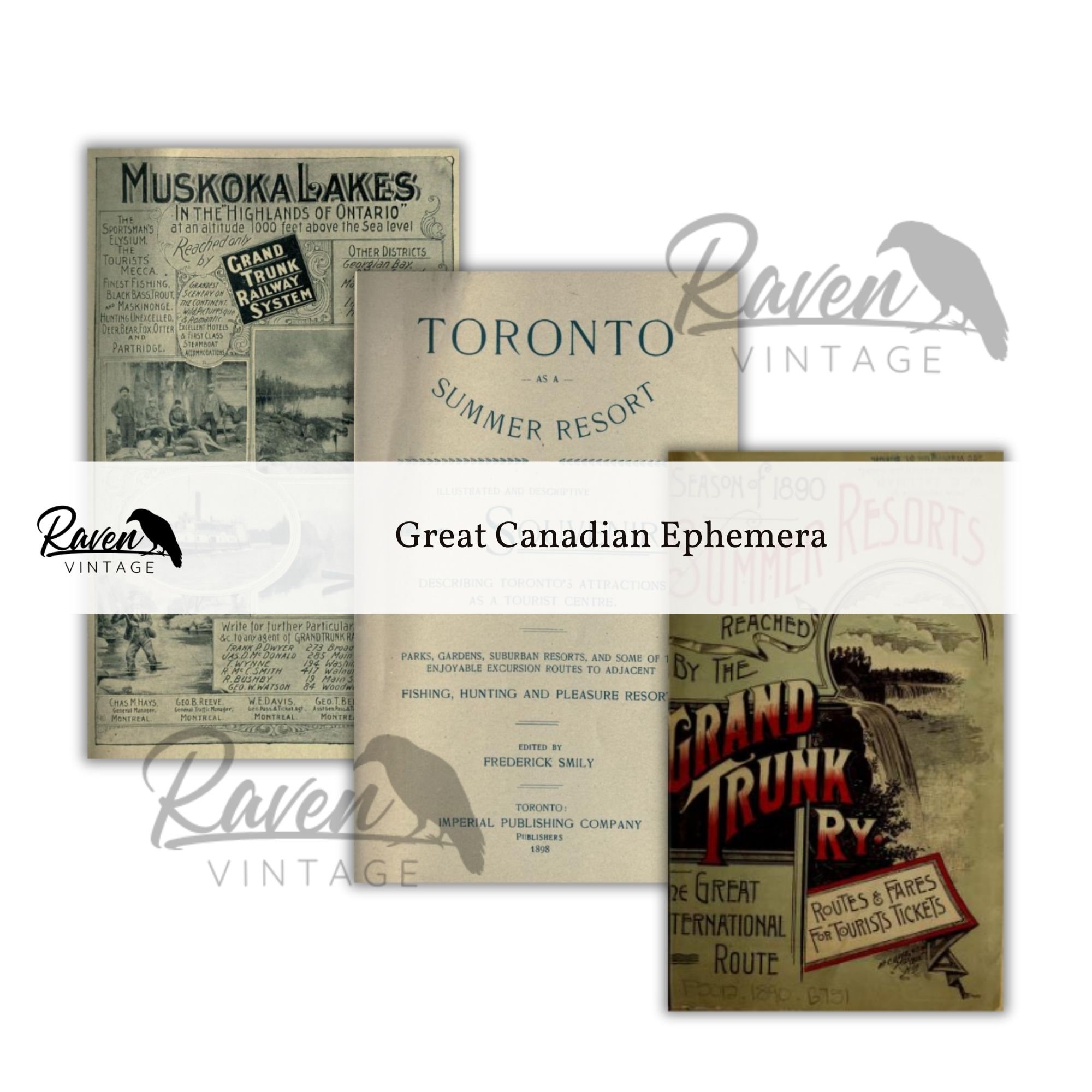 Cottage Country Printable Vintage Ephemera Bundle for Junk Journals ...