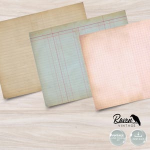 Basic Journal Papers - Junk Journal Printable, Digital Kit, 5 of Each ...