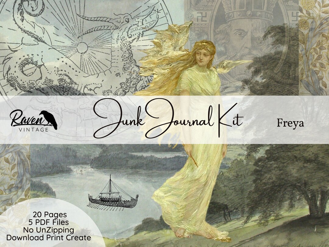 Freya Viking Theme Junk Journal Kit Printable - Etsy