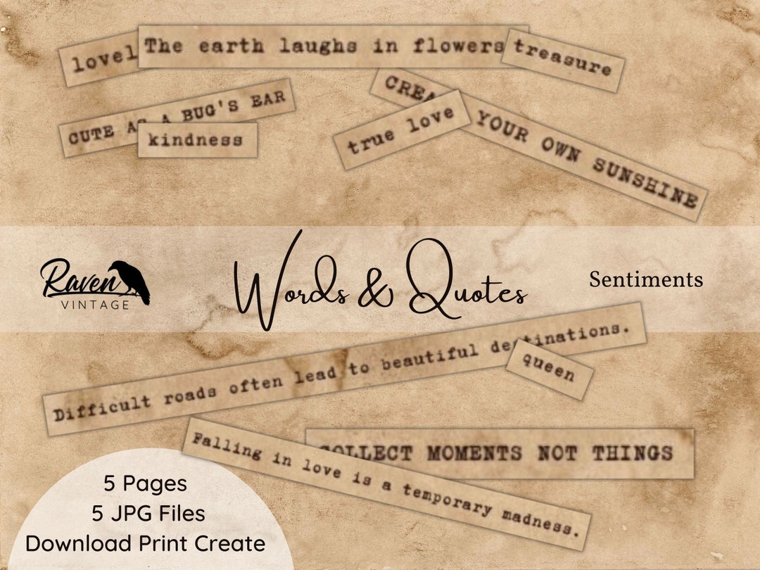 Typewriter Sentiments, Journal Words & Quotes, Inspirational Quotes ...