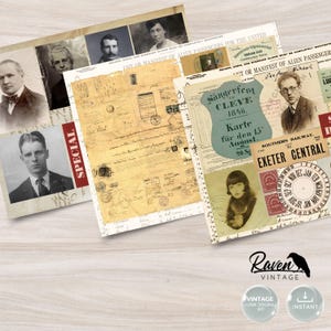 Travel Bug - Junk Journal Kit Printable Vintage Papers and Ephemera ...