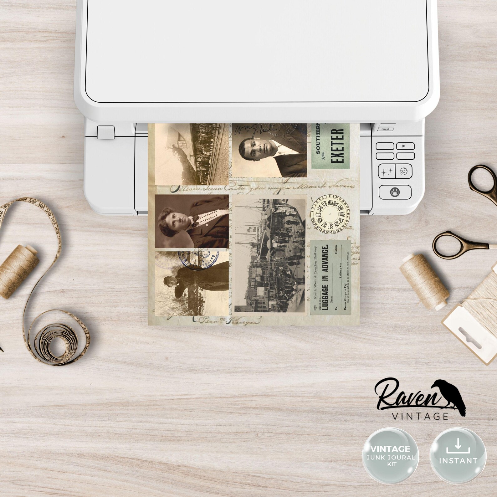 Travel Bug - Junk Journal Kit Printable Vintage Papers and Ephemera ...