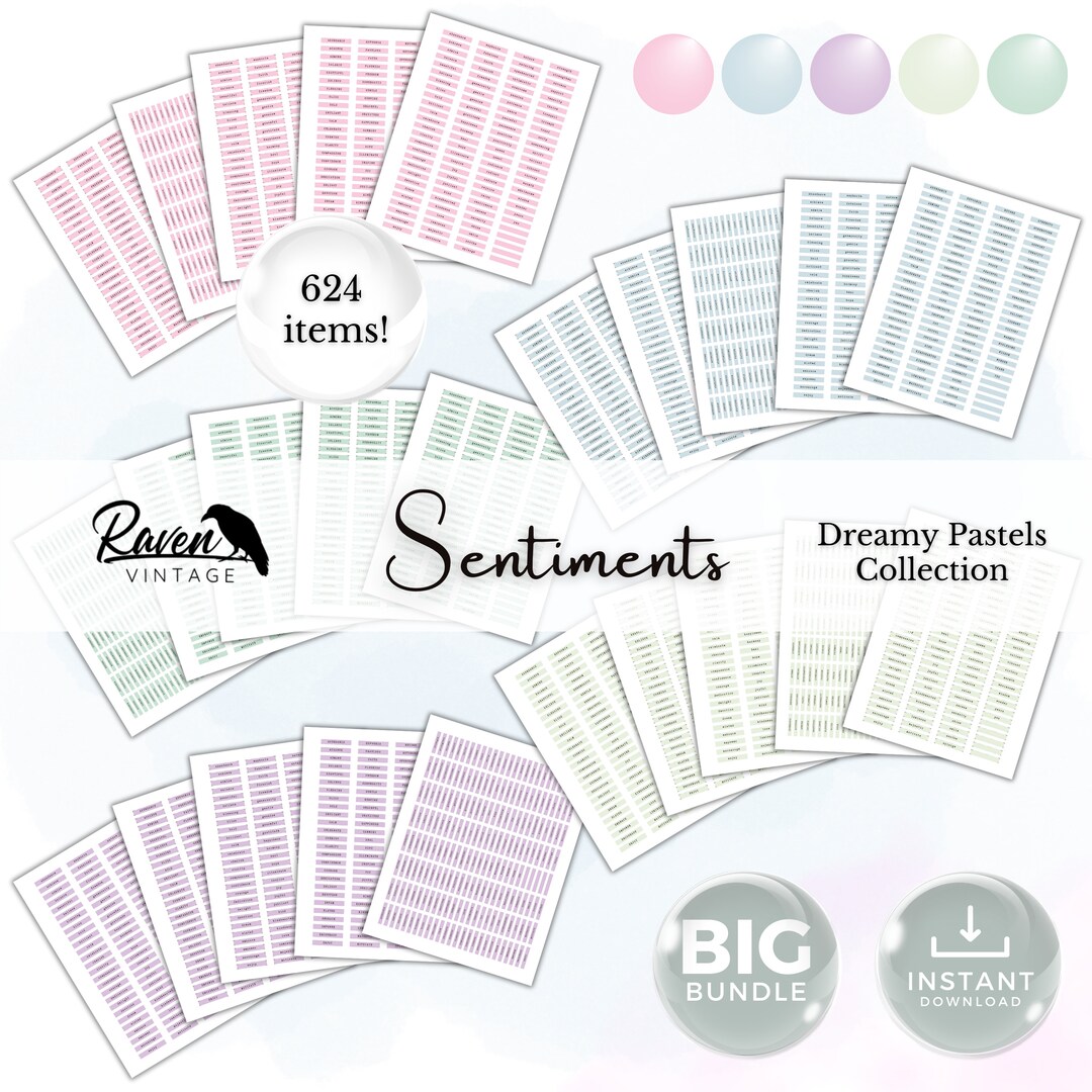 Typewriter Sentiments, Positive Words, Vintage, Digital Paper - Junk ...