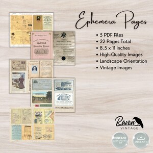 Travel Bug - Junk Journal Kit Printable Vintage Papers and Ephemera ...