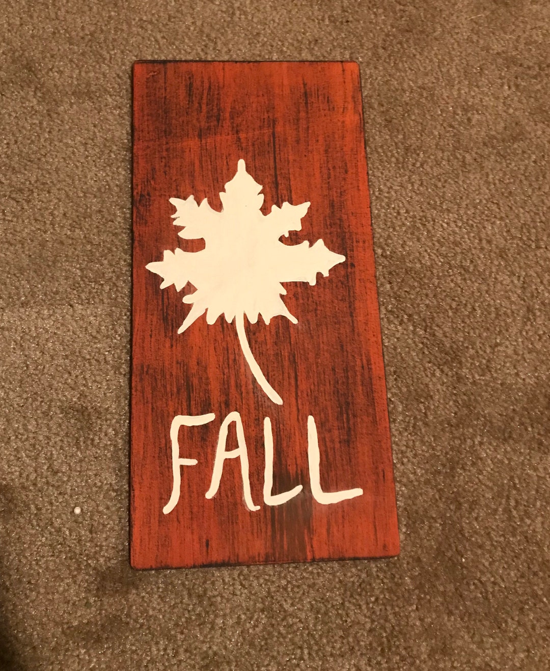 Fall Leaf Wooden Sign - Etsy
