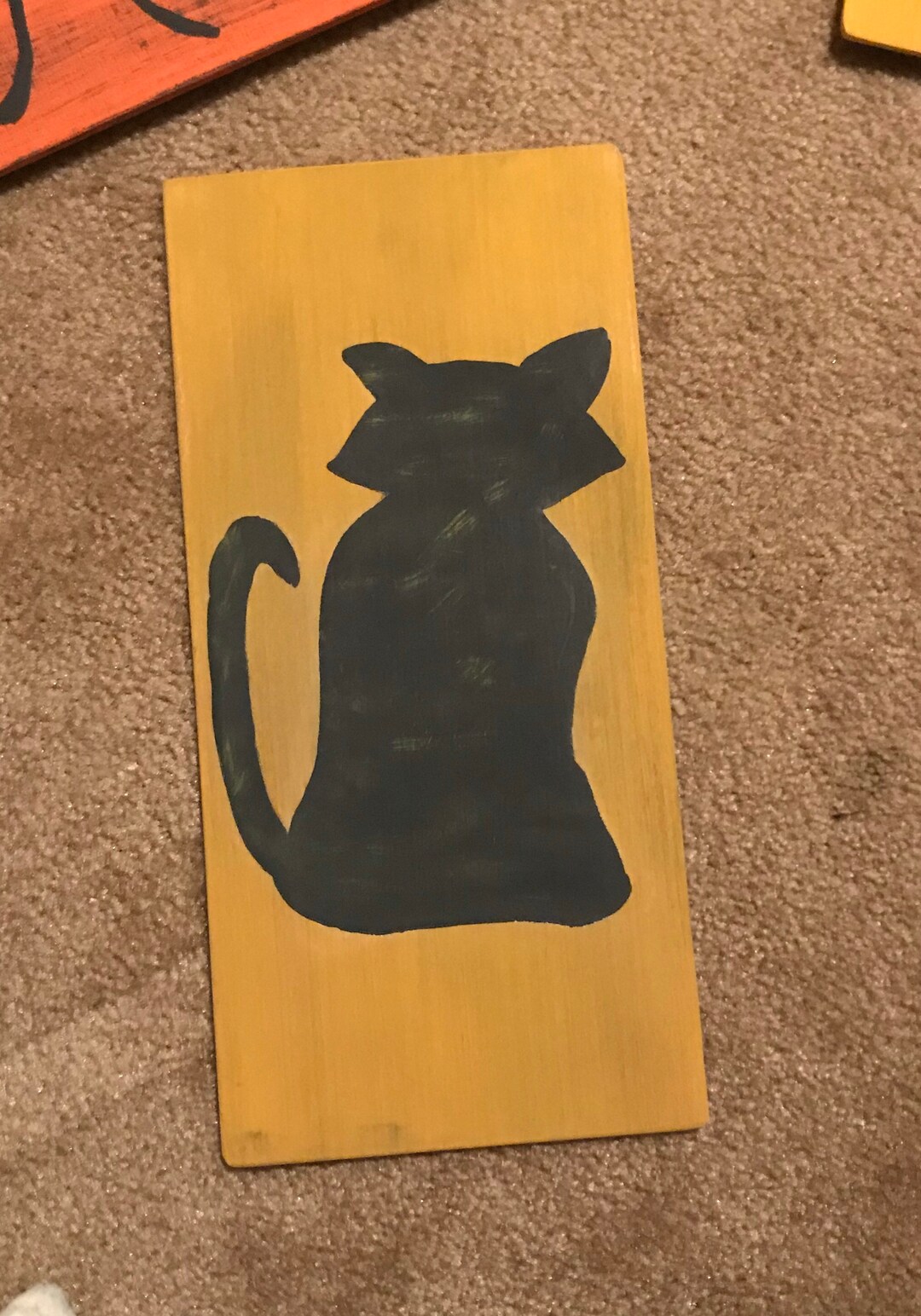 Black Cat Wooden Sign - Etsy