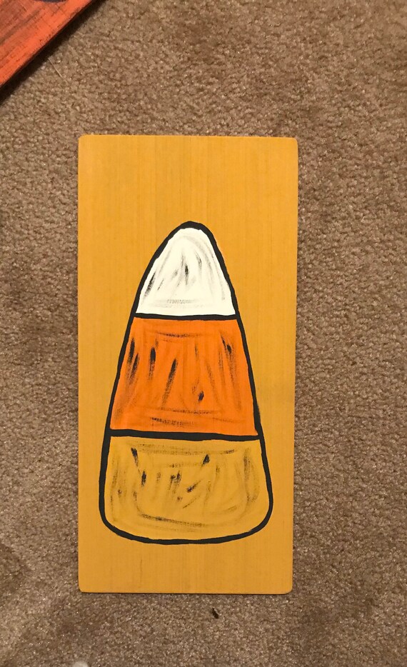 Candy Corn Wooden Sign | Etsy
