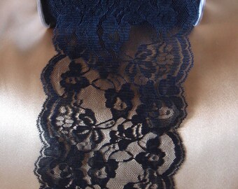 Black lace ribbon | Etsy