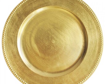 Gold charger plates | Etsy