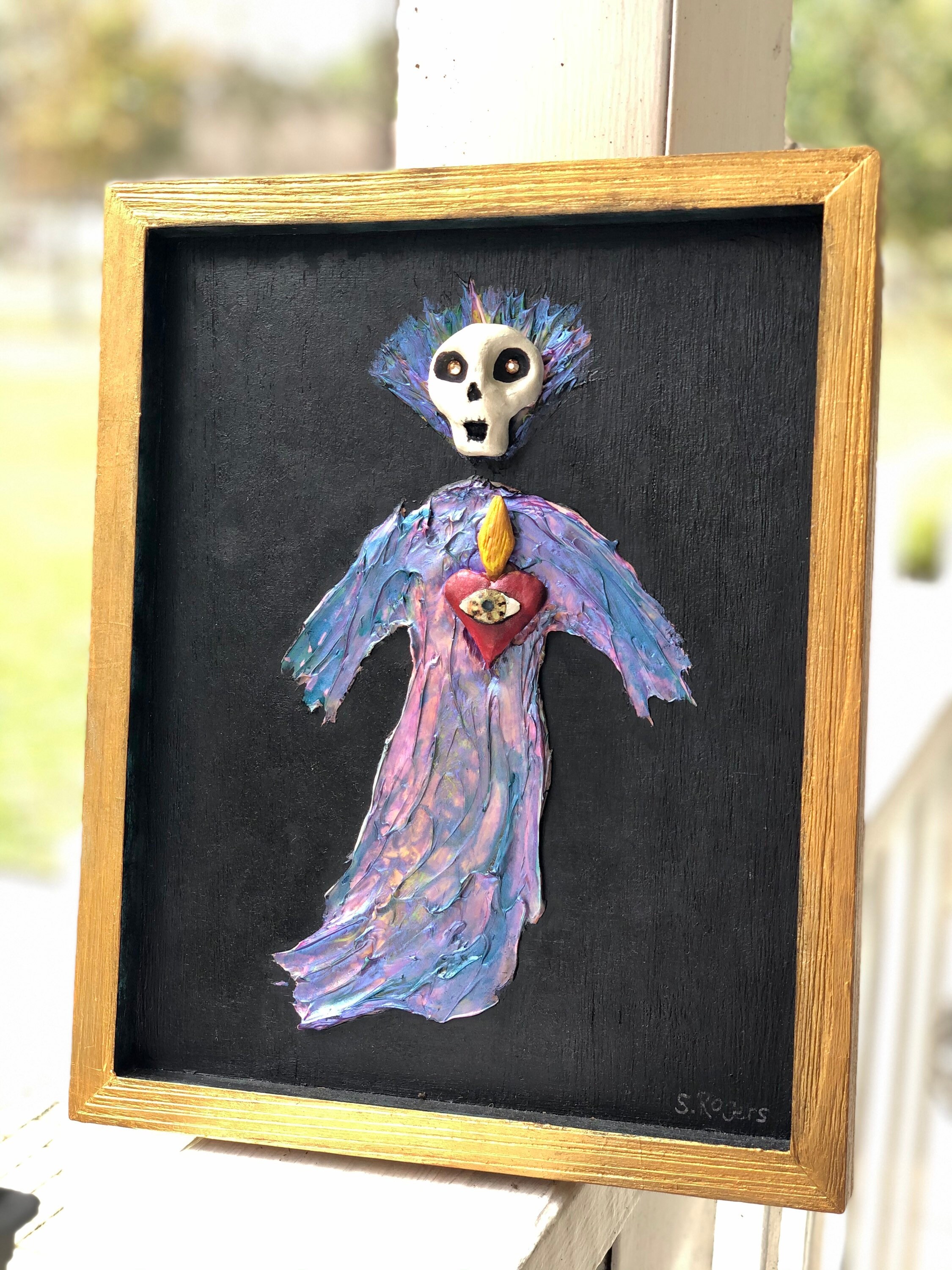 Open Eye Sacred Heart Skeleton | Etsy