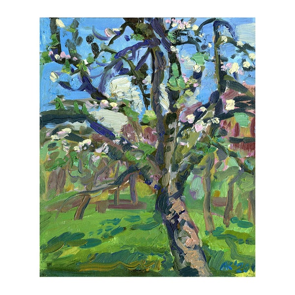 Flowering Tree Art - Etsy